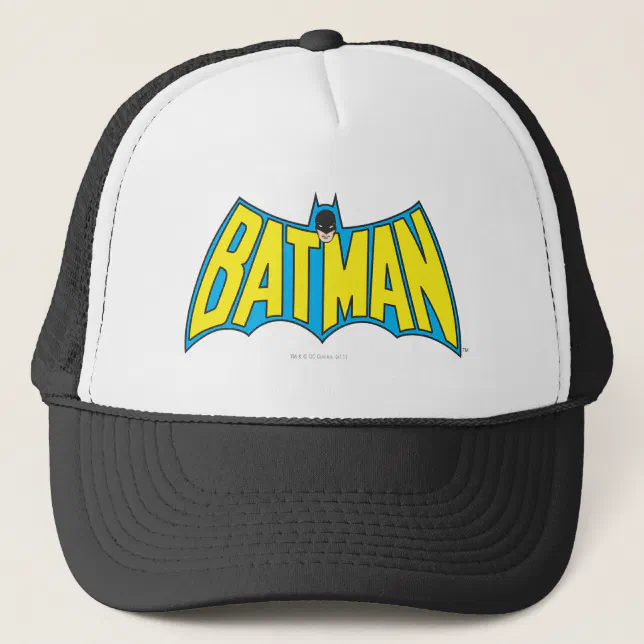 Batman | Vintage Yellow Blue Logo Trucker Hat | Zazzle
