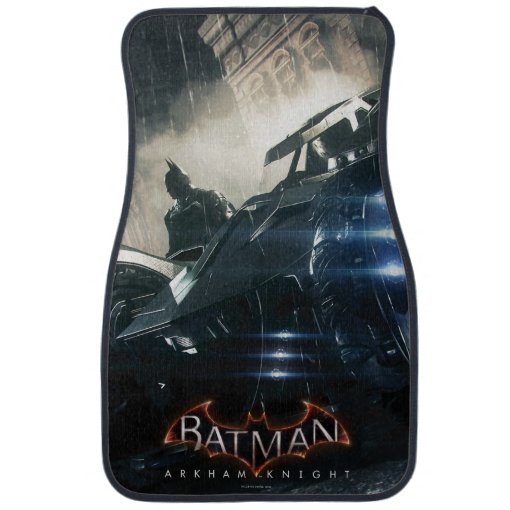 Batman With Batmobile In The Rain Car Mat | Zazzle