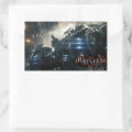 Batman With Batmobile In The Rain Rectangular Sticker | Zazzle