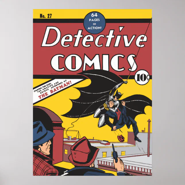Batman's First Appearance Vintage Poster | Zazzle