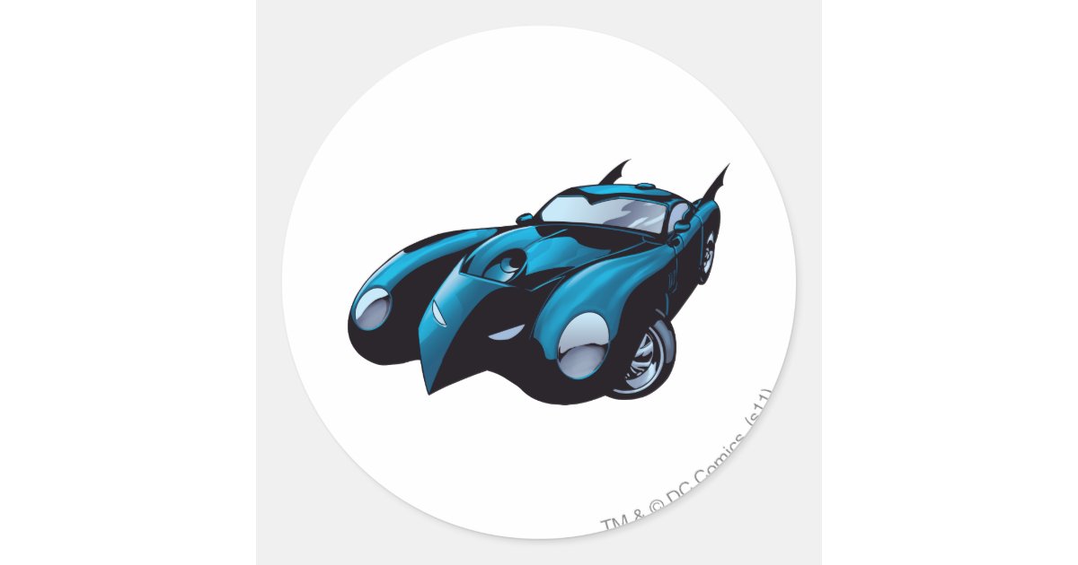 Batmobile Front Classic Round Sticker | Zazzle