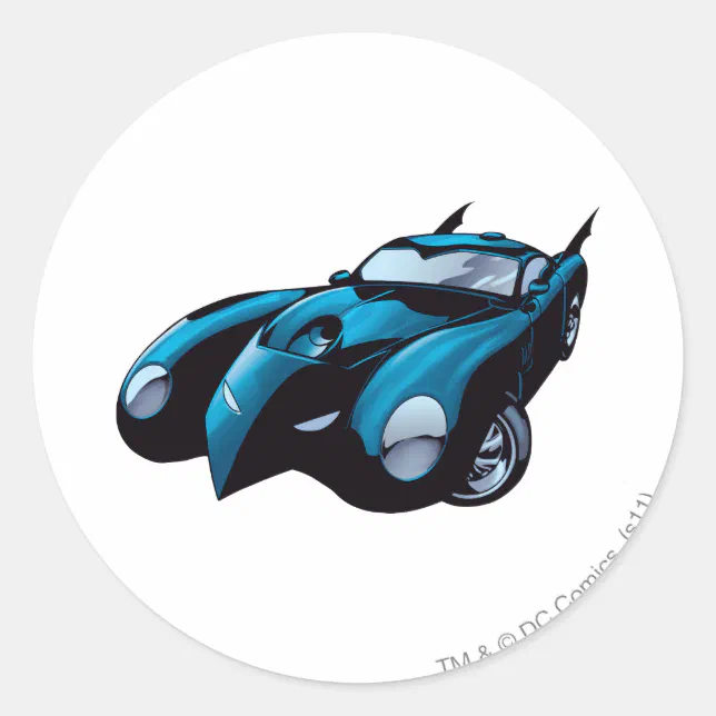 Batmobile Front Classic Round Sticker | Zazzle