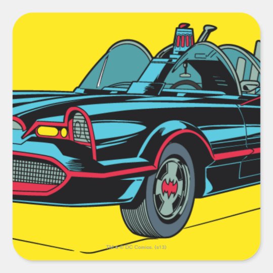 Batmobile Square Sticker | Zazzle.com