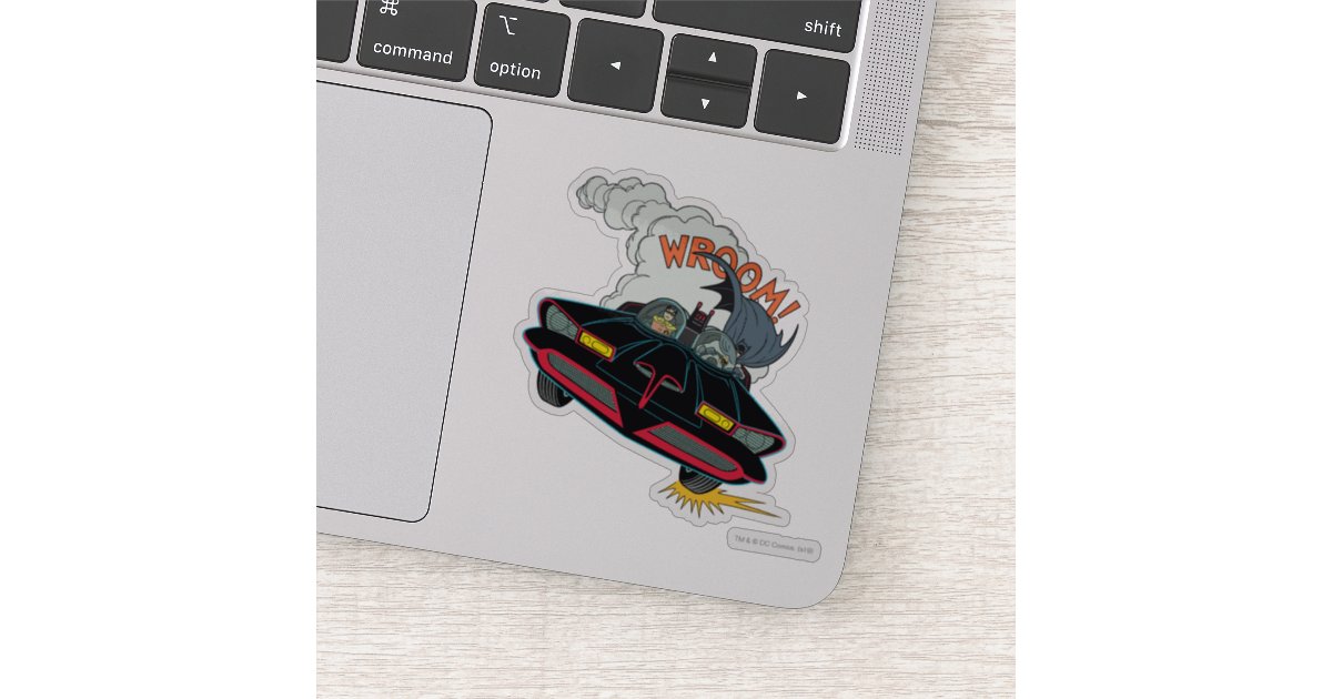 Batmobile Wroom! Sticker | Zazzle