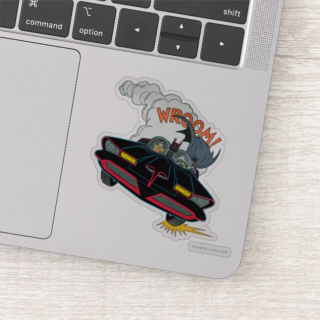 Batmobile Wroom! Sticker | Zazzle