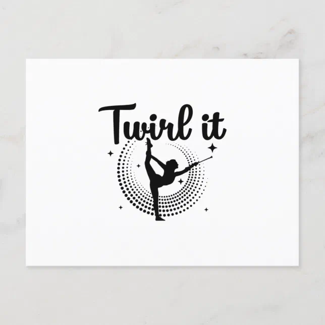 Baton Twirling| Dancing Majoret Dance Gift Postcard | Zazzle