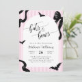 Bats and Bows Halloween Baby Shower Invitation | Zazzle