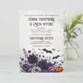 Bats and Flowers Wedding Invitation | Zazzle