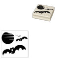Bats and Moon Rubber Stamp | Zazzle