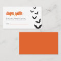 Bats Halloween Baby Shower Diaper Raffle Card | Zazzle