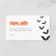 Bats Halloween Baby Shower Diaper Raffle Card | Zazzle