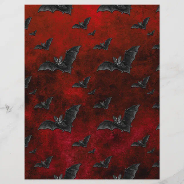 Bats Halloween Scrapbook Paper | Zazzle