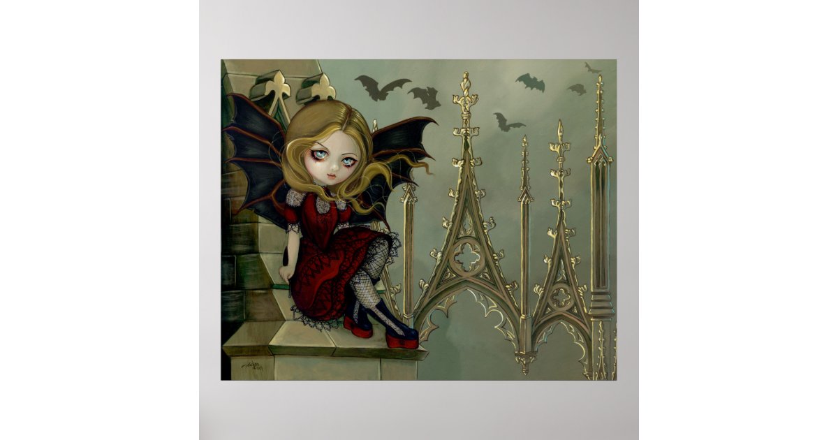 Bats in the Belfry gothic fairy Art Print | Zazzle