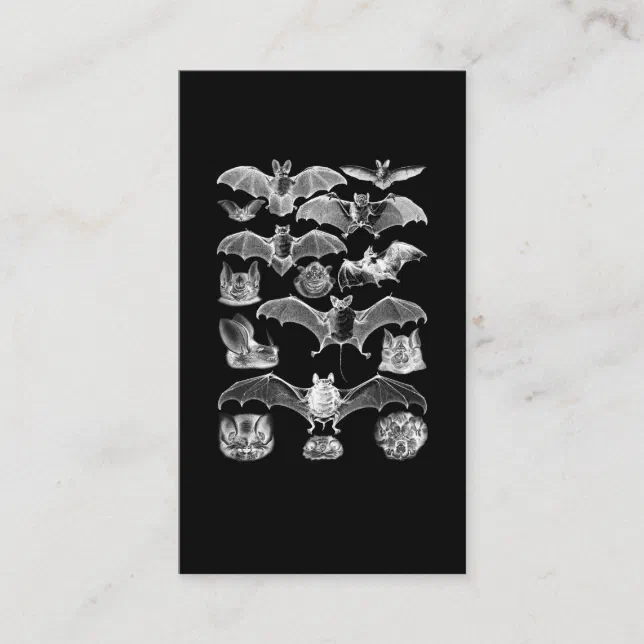 Bats Night Microbat Night View Creepy Goth Business Card | Zazzle