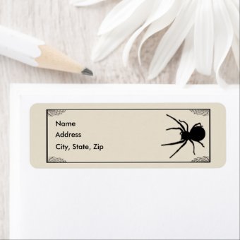 Bats & Spider Address Labels Template | Zazzle