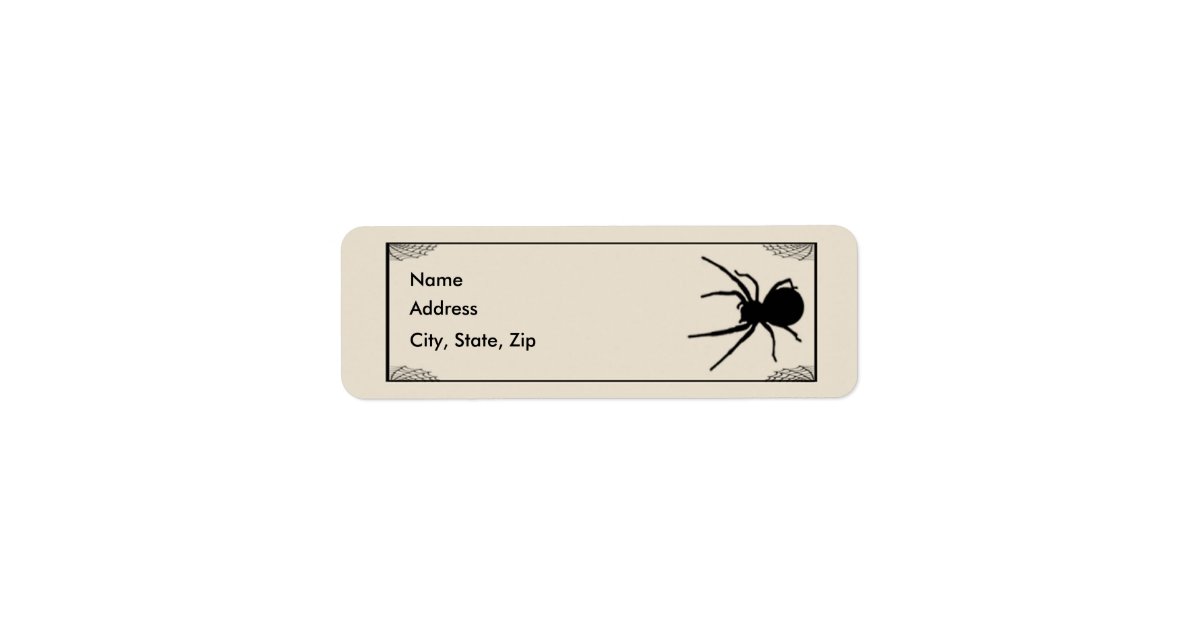 Bats & Spider Address Labels Template | Zazzle