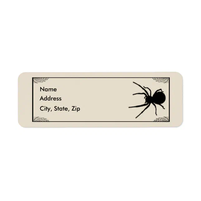 Bats & Spider Address Labels Template | Zazzle