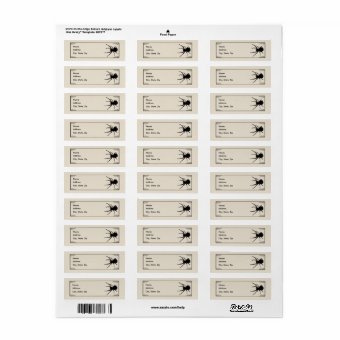Bats & Spider Address Labels Template | Zazzle
