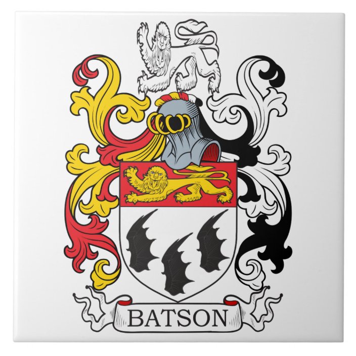 Batson Family Crest Tile | Zazzle.com