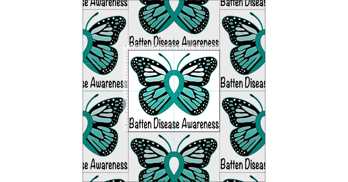 Batten Disease Awareness Butterfly Fabric | Zazzle