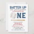 Batter Up Baseball 1st Birthday Party Invitation | Zazzle