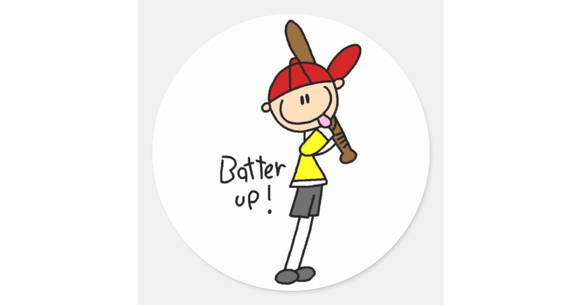 Batter Up Baseball Sticker | Zazzle