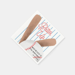 Batter Up Baseball Theme Birthday Party Napkins | Zazzle