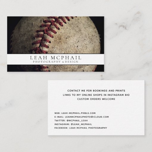 Battered Baseball Business Card | Zazzle