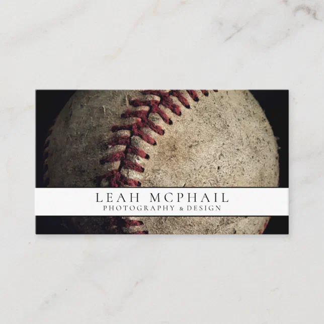 Battered Baseball Business Card | Zazzle