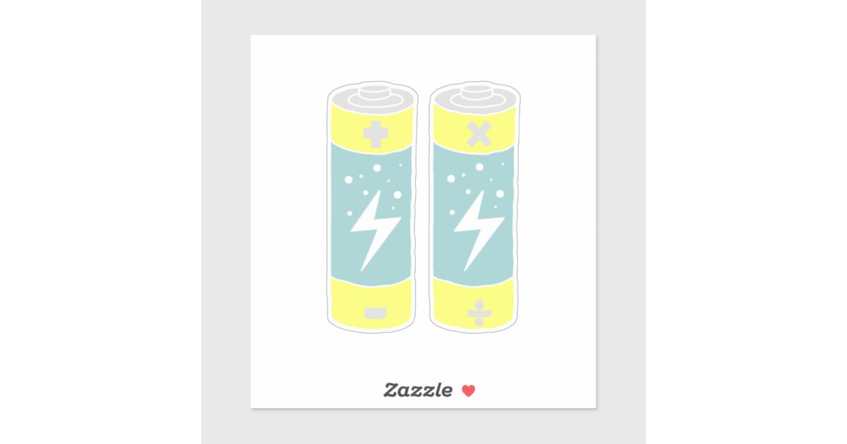 Batteries Sticker | Zazzle