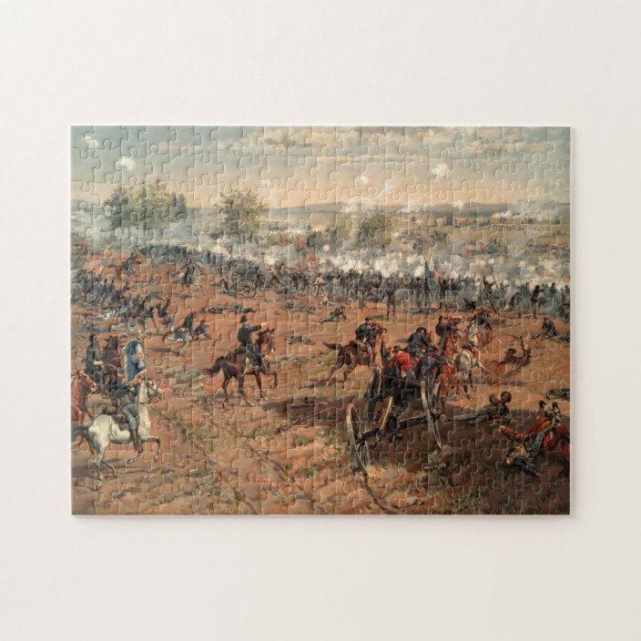 Battle of Gettysburg Civil War 19th Century Print Jigsaw Puzzle ...