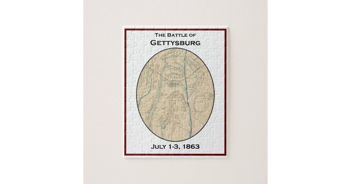 Battle of Gettysburg Map Puzzle | Zazzle