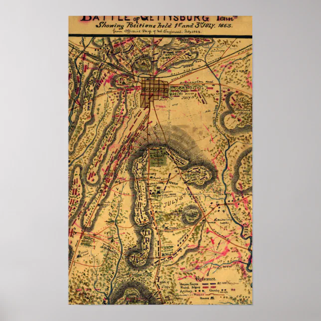 Battle of Gettysburg Poster | Zazzle