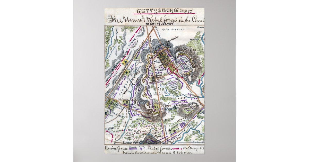 Battle of Gettysburg Poster | Zazzle