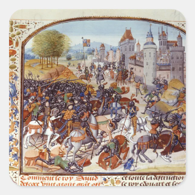 Battle of Neville's Cross from the Hundred Square Sticker | Zazzle