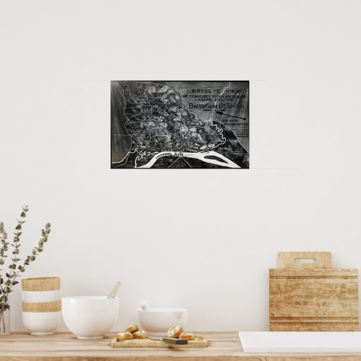 Battle of Shiloh - Civil War Panoramic Map Poster | Zazzle