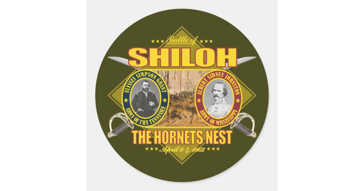 Battle of Shiloh Classic Round Sticker | Zazzle