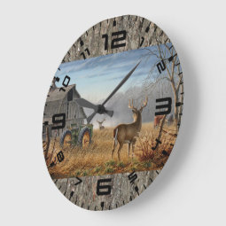 Battle Of The Bucks Large Clock | Zazzle