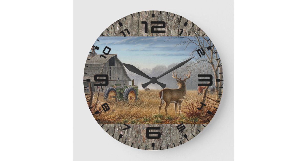 Battle Of The Bucks Large Clock | Zazzle