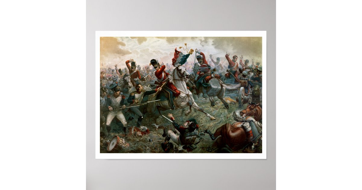 Battle of Waterloo, 18th June 1815, 1898 (color l Poster | Zazzle