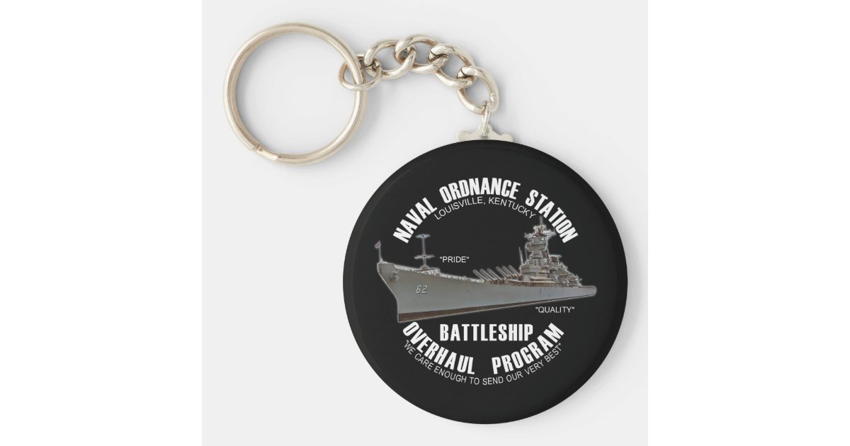 Battleship Program Keychain (Black Background) | Zazzle