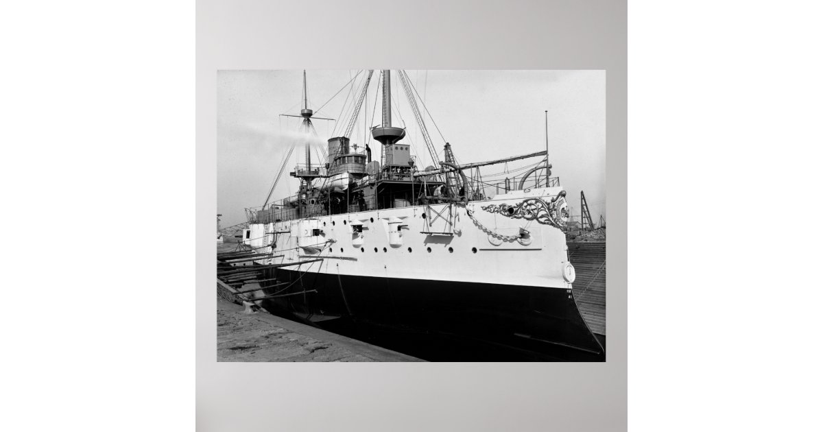 Battleship USS Texas, 1895 Poster | Zazzle
