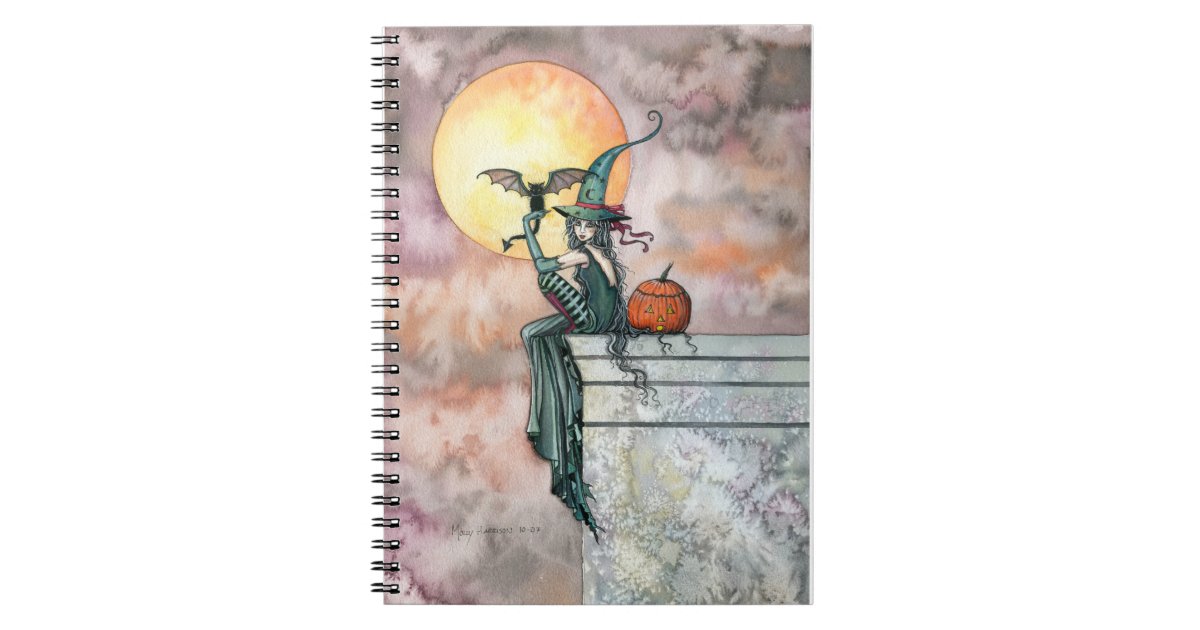 Batty Cat Witch Notebook | Zazzle