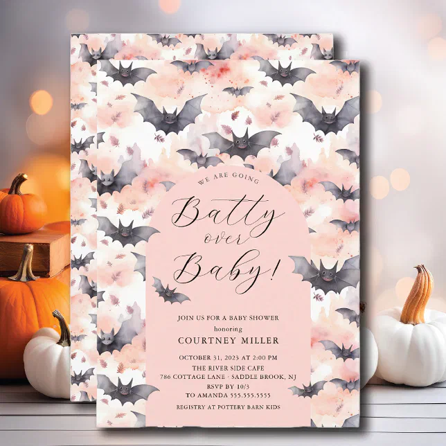Batty Over Baby Baby Shower Invitation | Zazzle