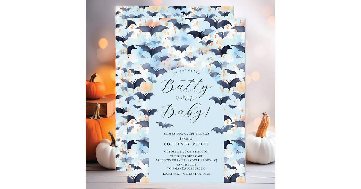 Batty Over Baby Baby Shower Invitation | Zazzle