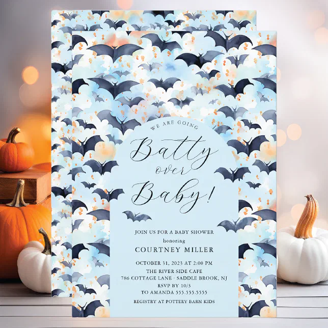 Batty Over Baby Baby Shower Invitation | Zazzle