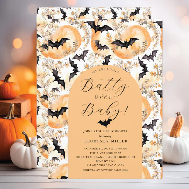 Batty Over Baby Baby Shower Invitation | Zazzle
