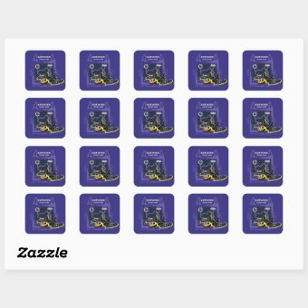 Batwheels™ Batwing - The Bat Plane Square Sticker | Zazzle