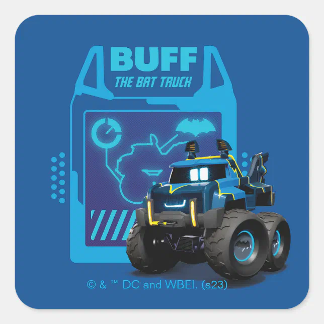 Batwheels™ Buff - The Bat Truck Square Sticker | Zazzle