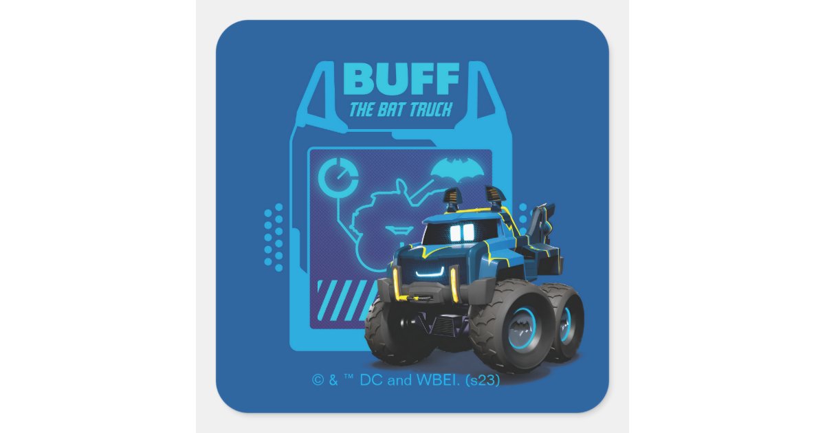 Batwheels™ Buff - The Bat Truck Square Sticker | Zazzle